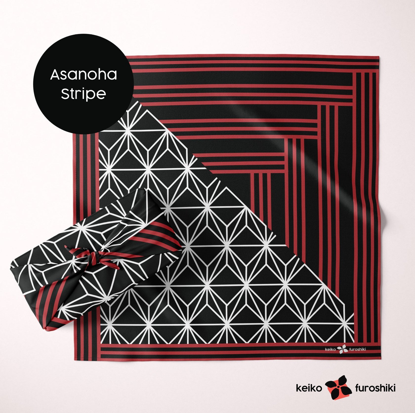How to tie a Furoshiki in an Alternate Style of Tesage Bukuro – Keiko ...